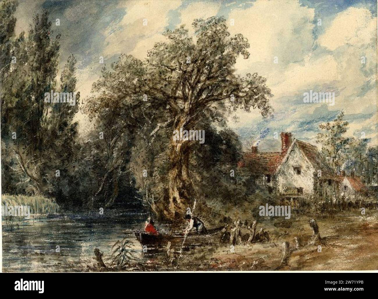 Willy Lott's Cottage by John Constable 1832 Stock Photo - Alamy