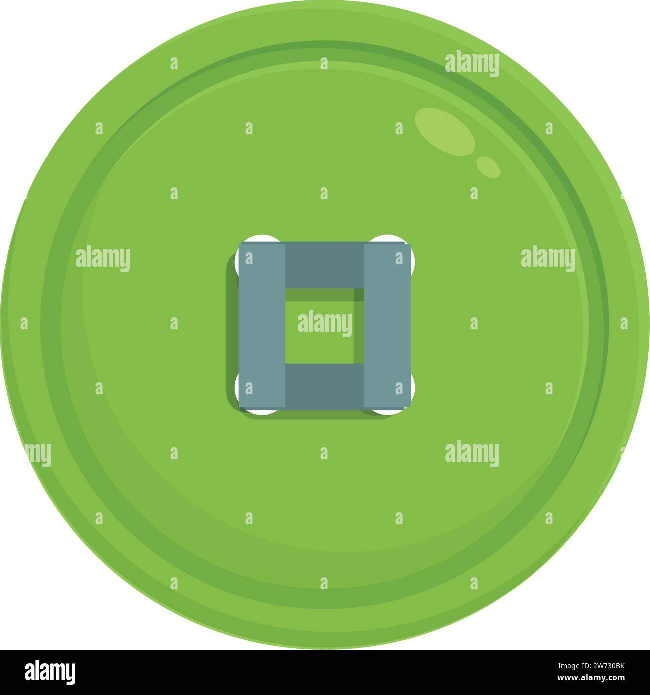 Top classic button icon cartoon vector. Fashion sew. Circular art Stock ...