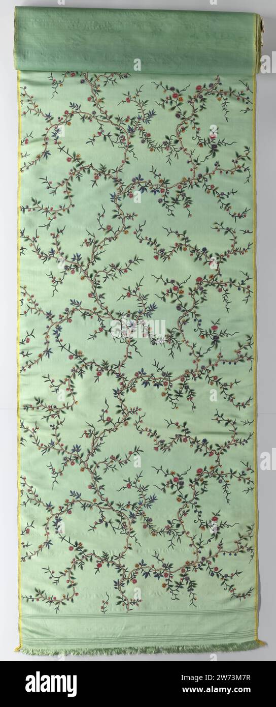 Silk Fabric with Colourful Painted Floral Pattern, anonymous, c. 1775 ...