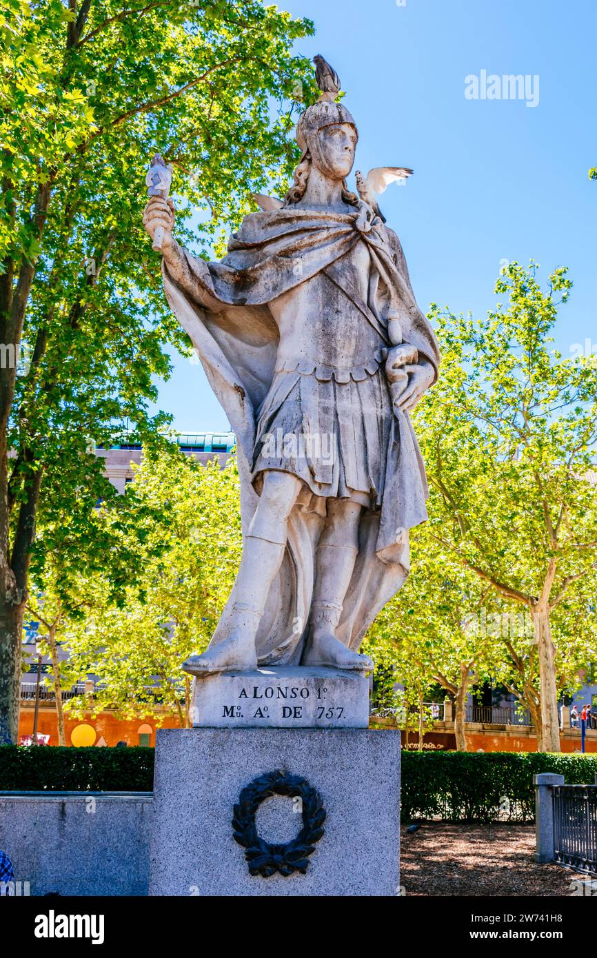 king Alfonso I of Asturias statue. Alfonso I of Asturias, called the ...