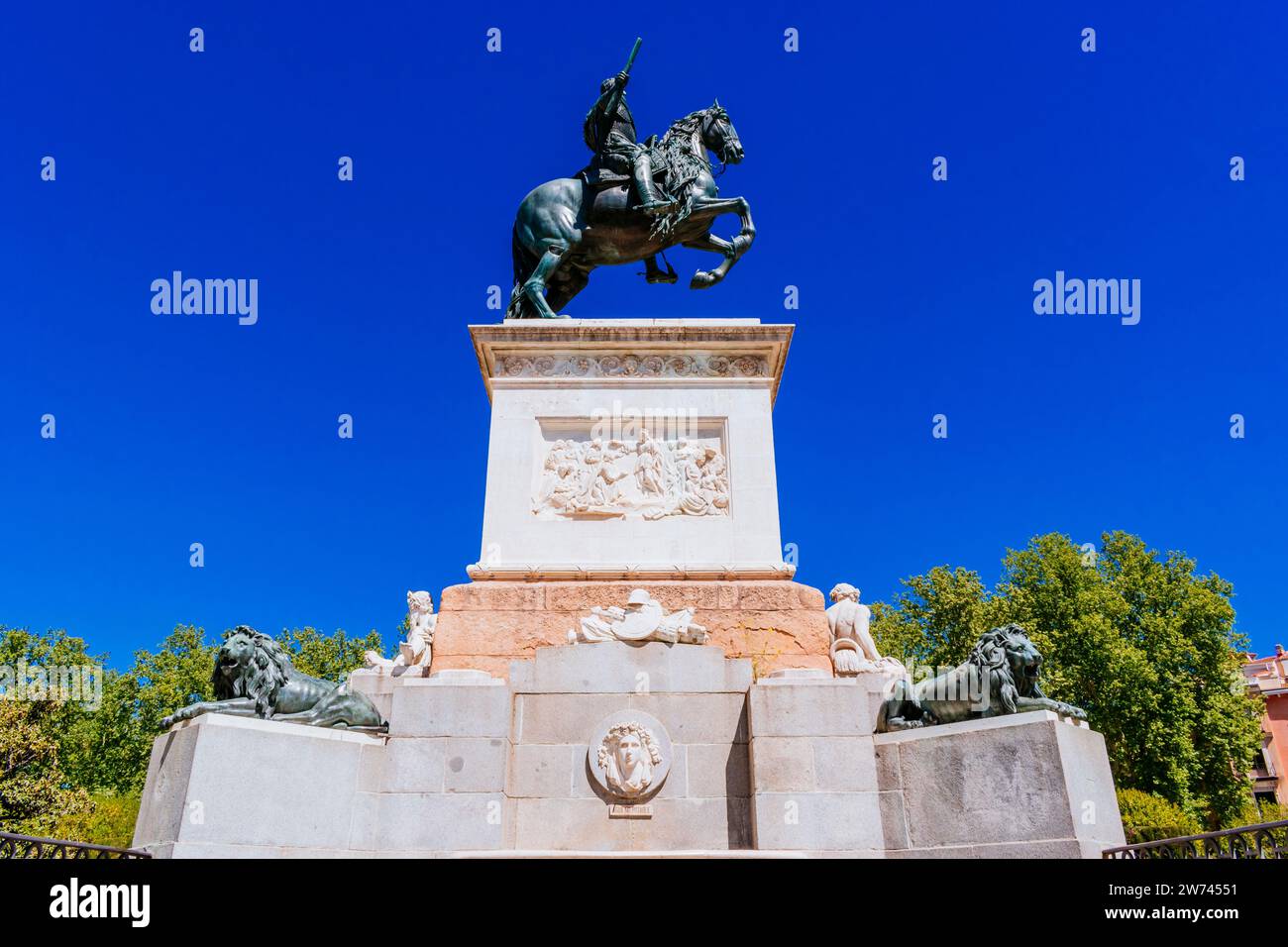 Equestrian statue of Philip IV. The Monument to Philip IV or Fountain ...