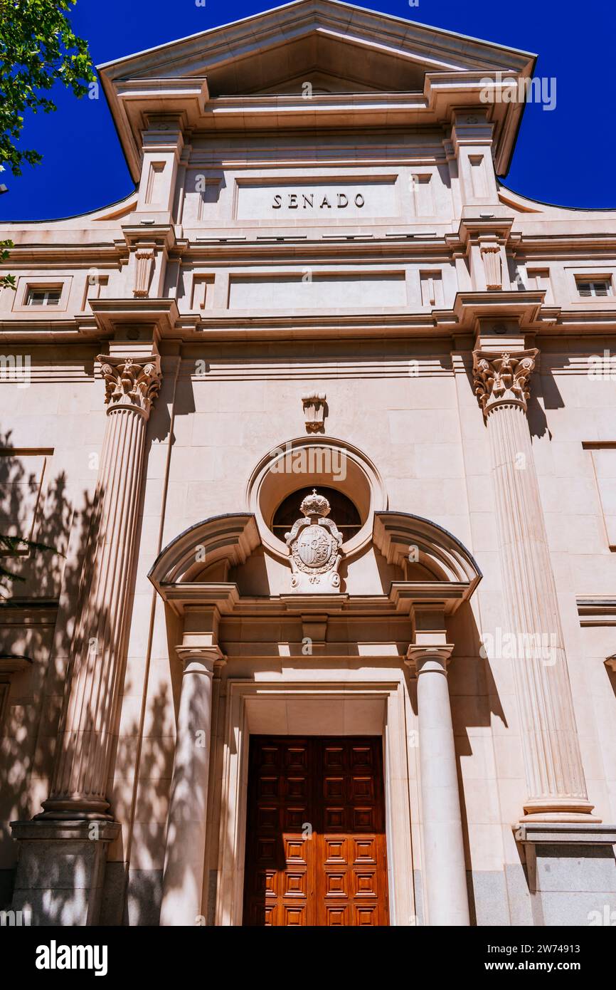 Main entrance. Palacio del Senado - Palace of the Senate is the home of ...