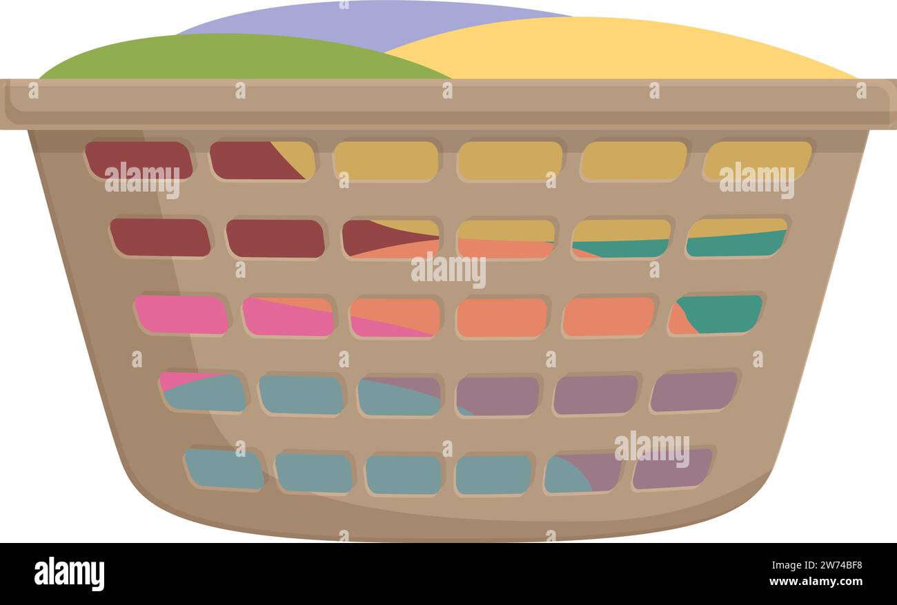 Child washing clothes icon cartoon vector. Wicker cleaning. Washing ...