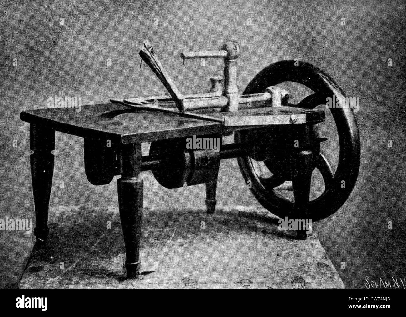 Wilson Sewing Machine 1850 Stock Photo - Alamy