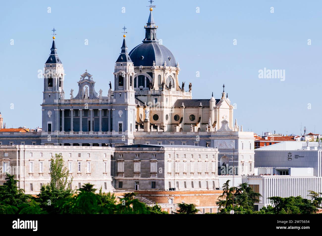 Royal Palace, Almudena Cathedral and The Royal Collections Gallery seen ...
