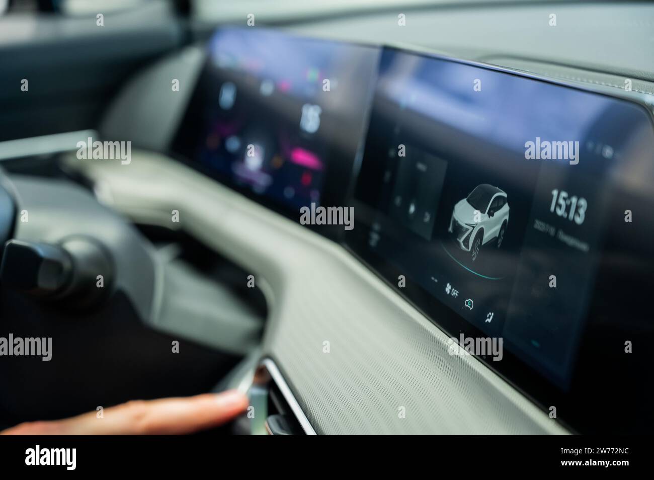 Electronic control panel of a modern car Stock Photo - Alamy