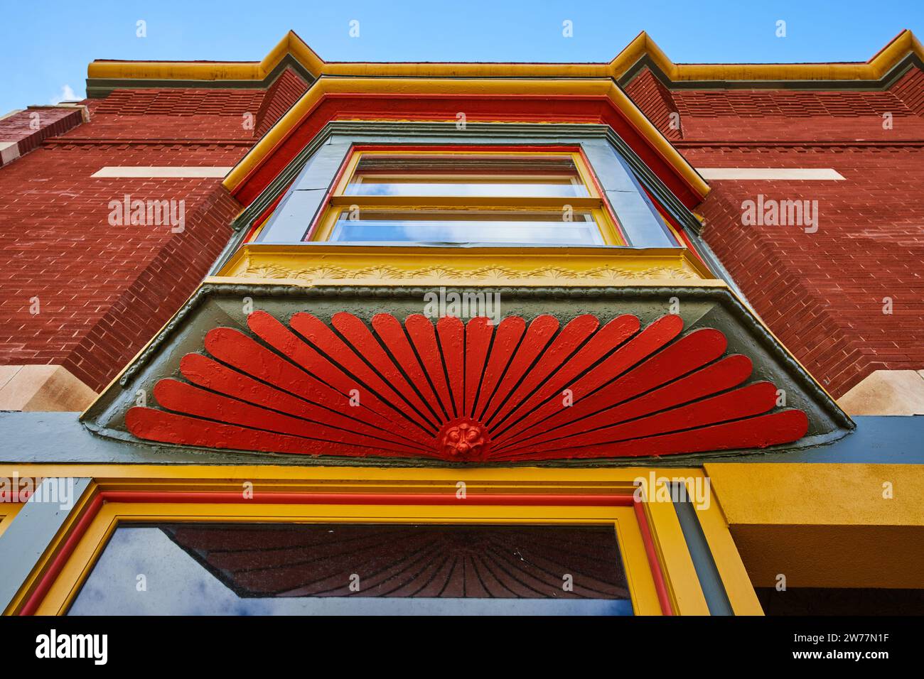 Colorful Victorian Facade Details, Low Angle View - Muncie Architecture ...