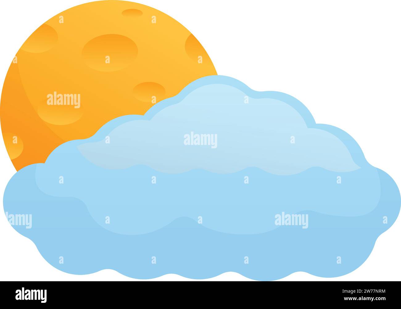 Mother child bed icon cartoon vector. Moon under cloud. Song dream ...