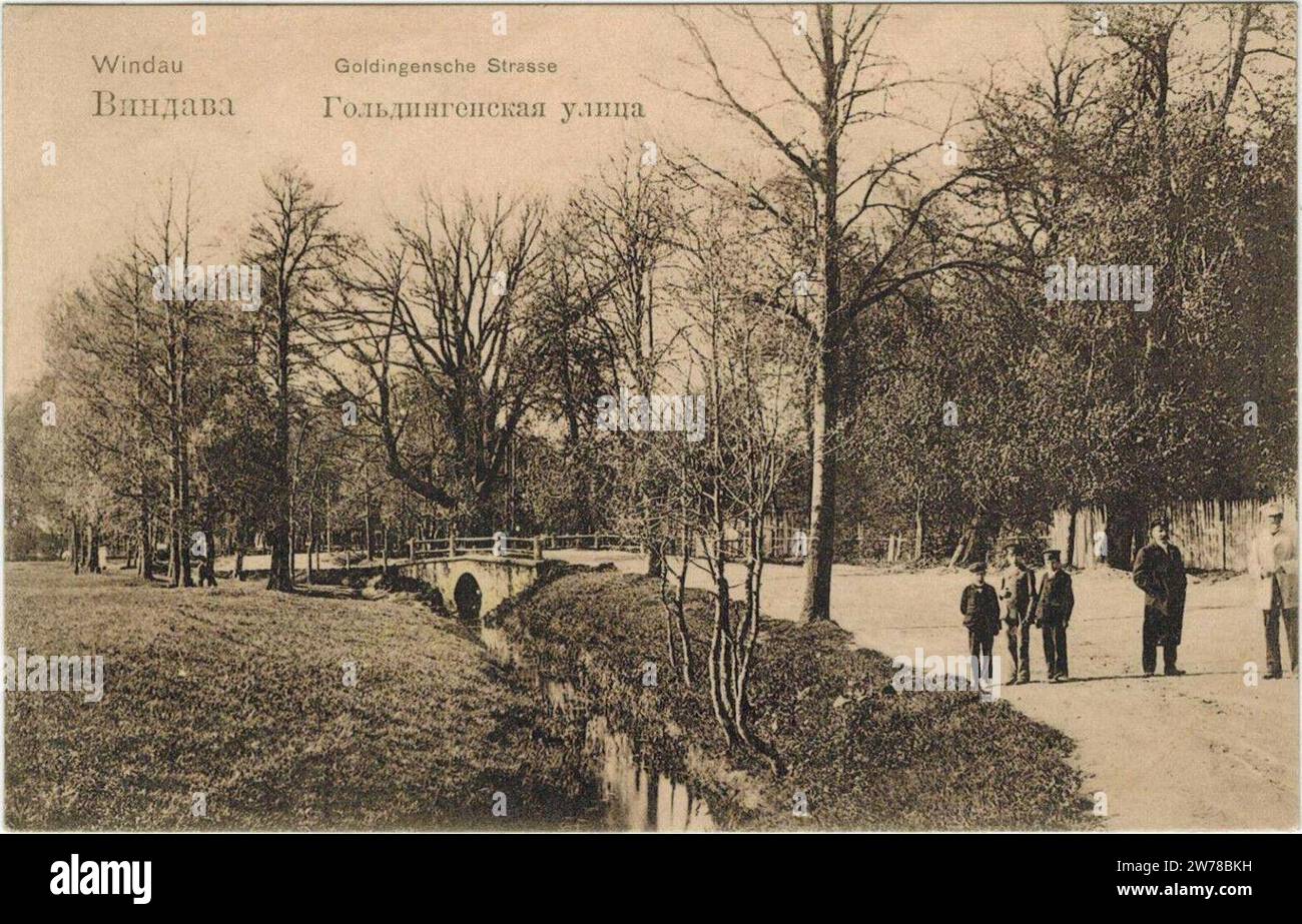 Windau. Goldingensche Strasse Stock Photo - Alamy