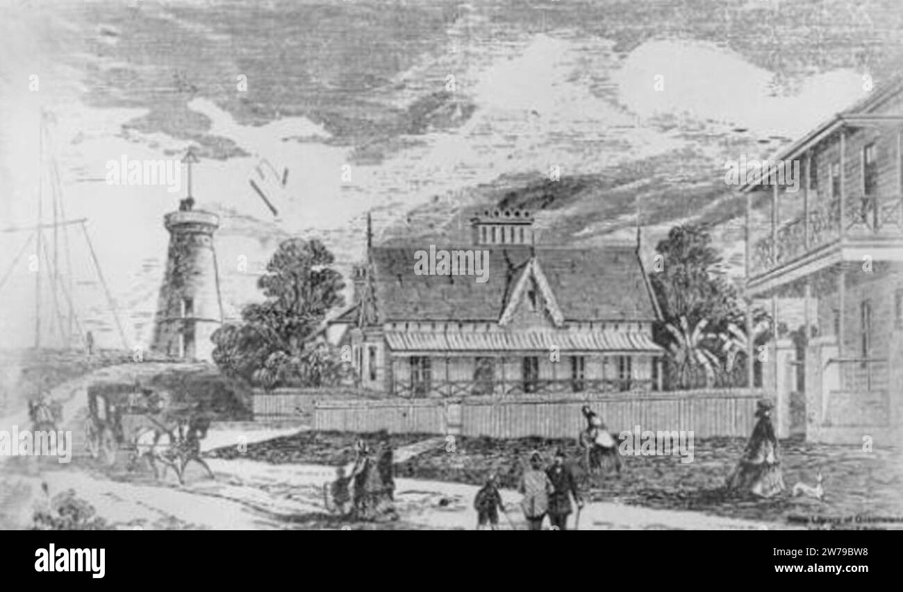Windmill Brisbane 1865 Stock Photo - Alamy