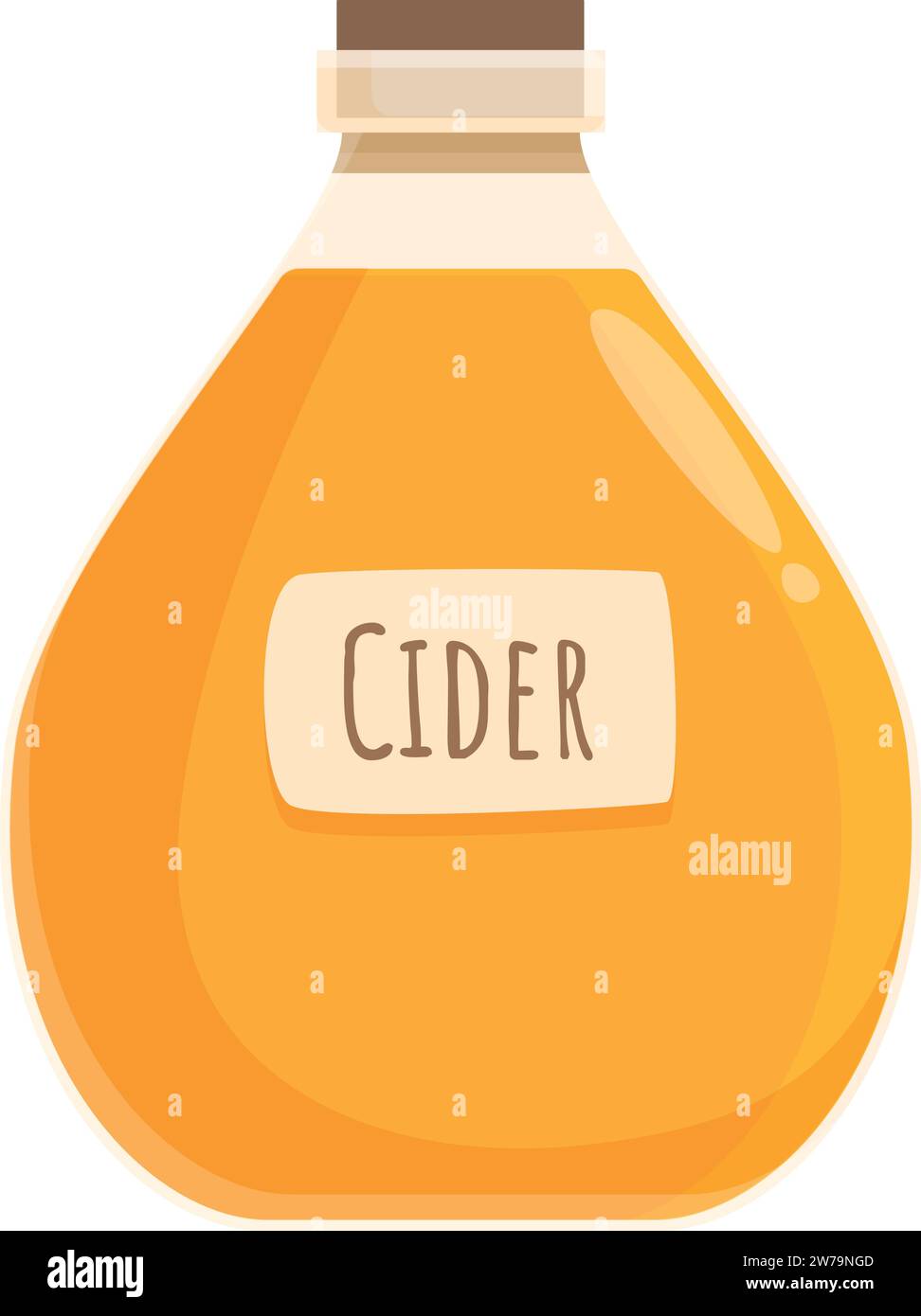 Cider bottle icon cartoon vector. Kitchen cocktail. Drink nature ...