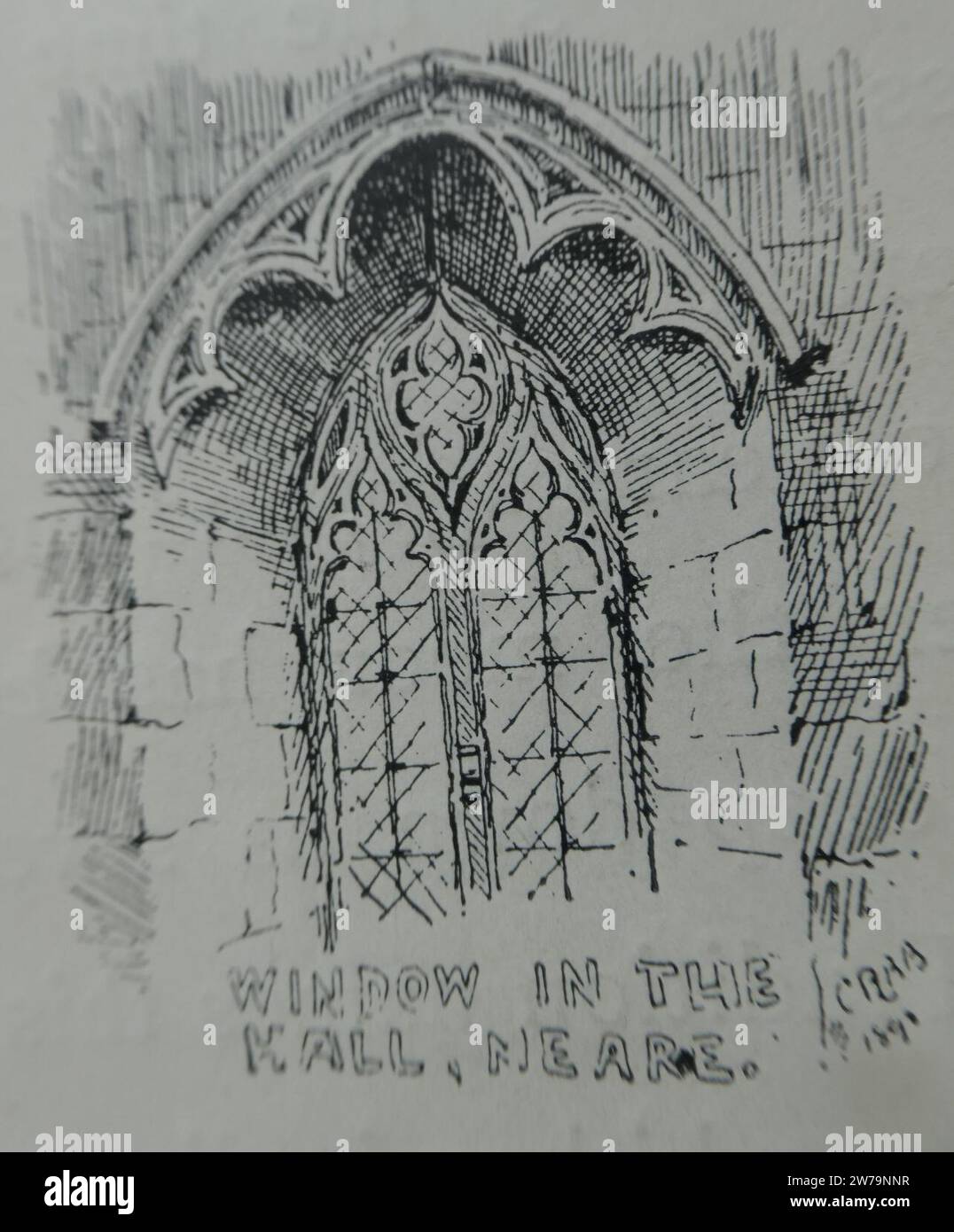 Window in the hall, Meare 1893 Stock Photo - Alamy