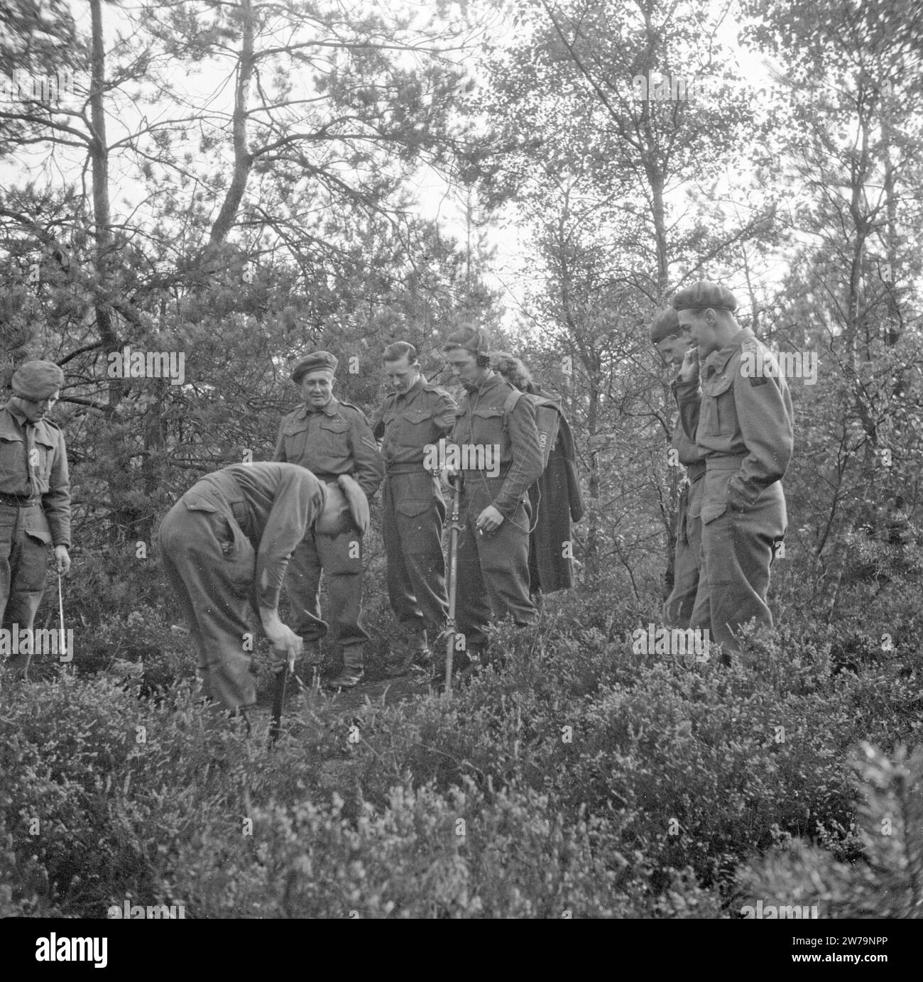 Soldiers using a metal detector hi-res stock photography and images - Alamy