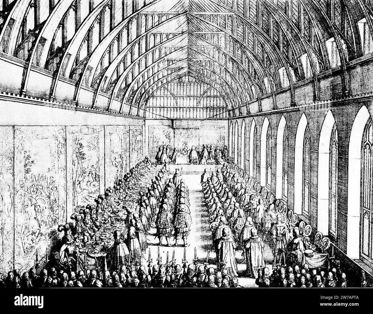 Windsor Castle St George's Hall 17th century Stock Photo - Alamy