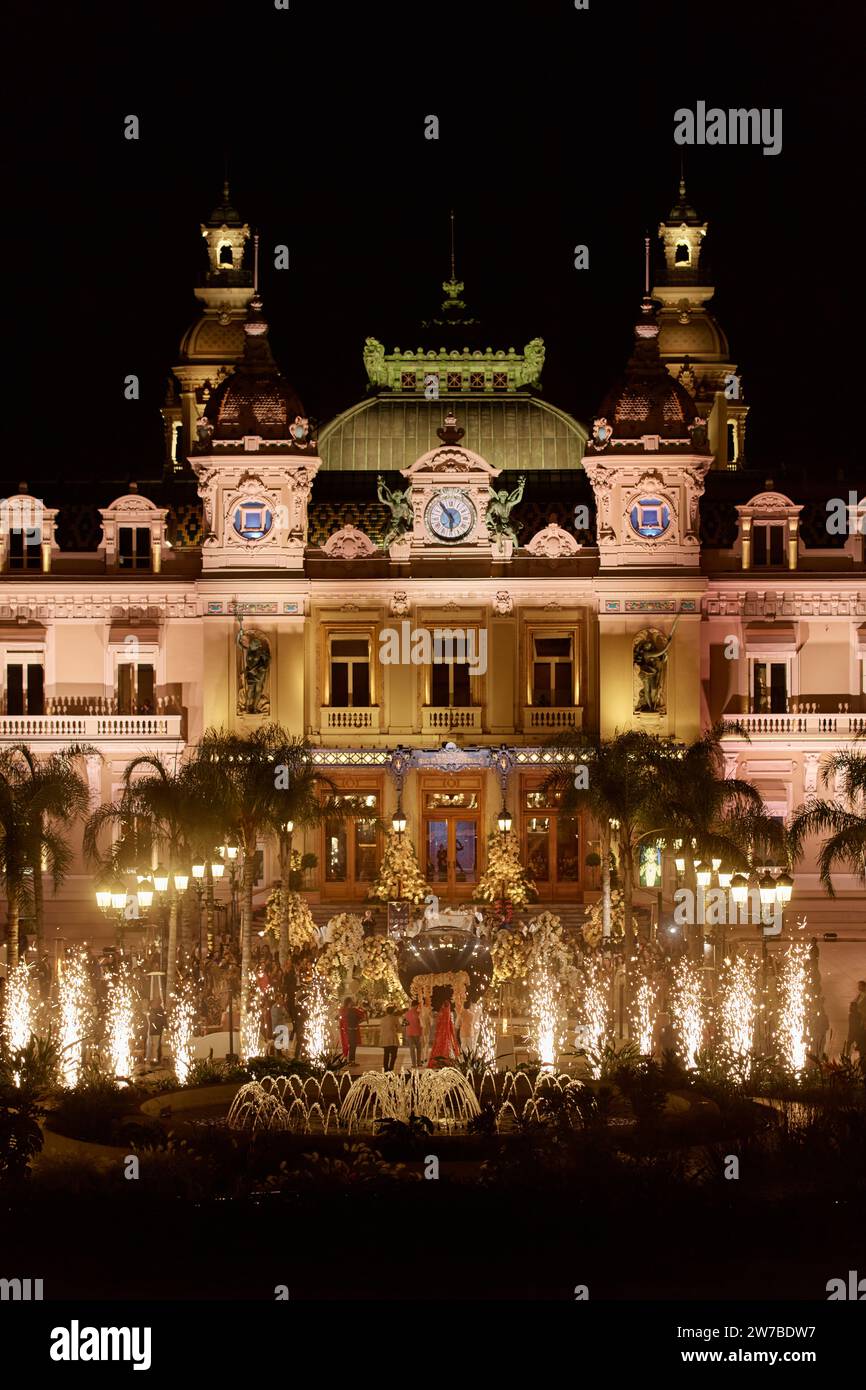 Monaco, Monte-Carlo, 12 November 2022: Festive fireworks at a wedding ...