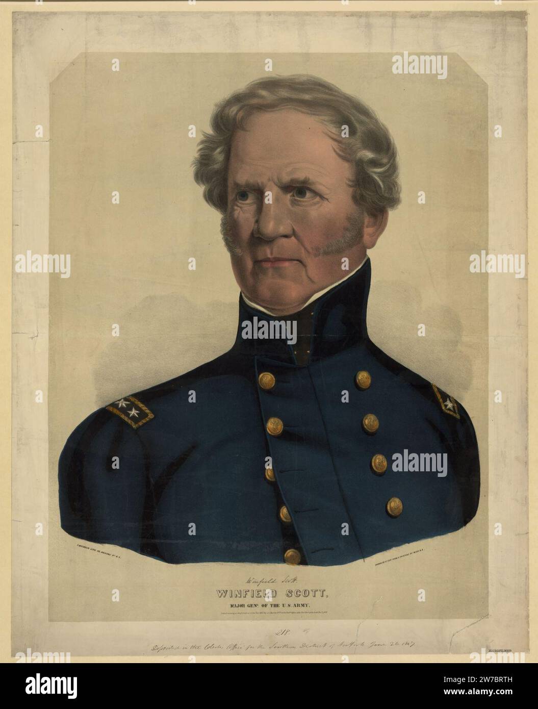 Winfield Scott, Major Genl. of the U.S. Army Stock Photo - Alamy