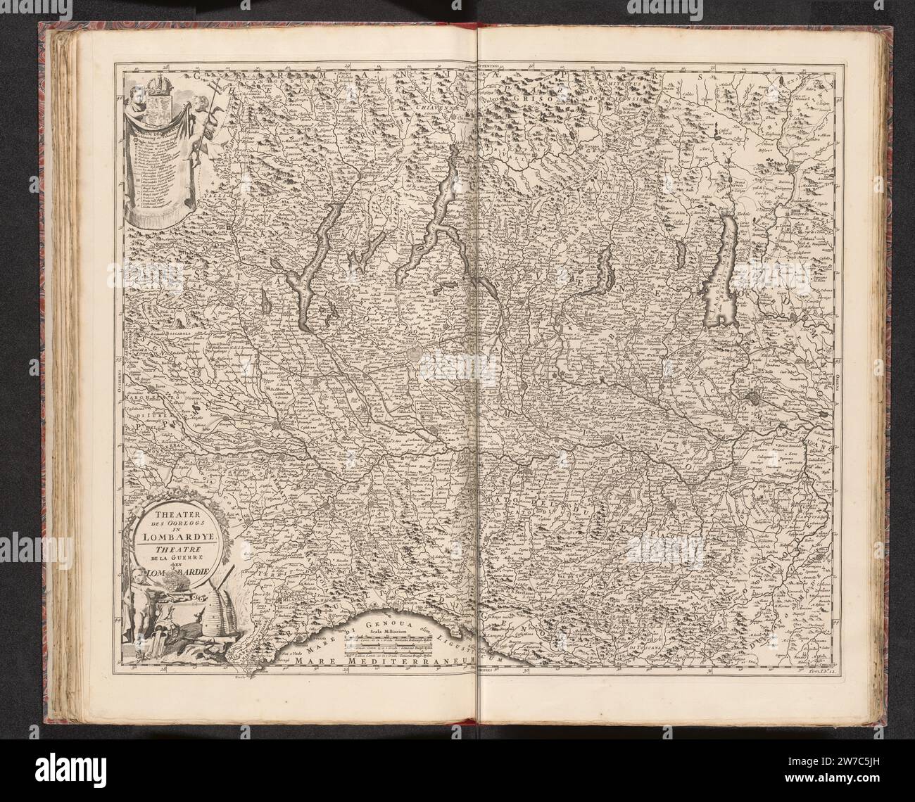 Map of the battlefield in Lombardy, 1701-1713, 1727 - 1729 Map of the ...