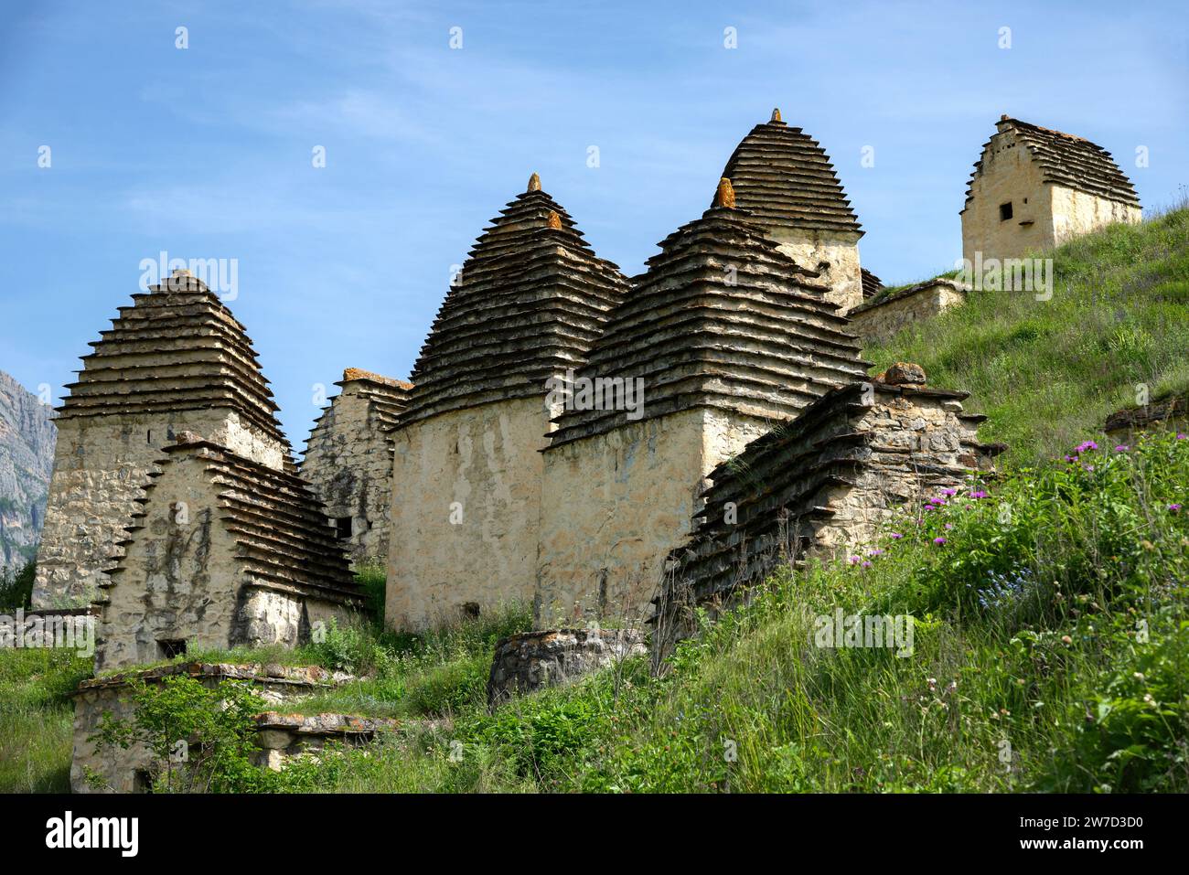The city of the dead, Dargavs. North Ossetia-Alania Stock Photo - Alamy