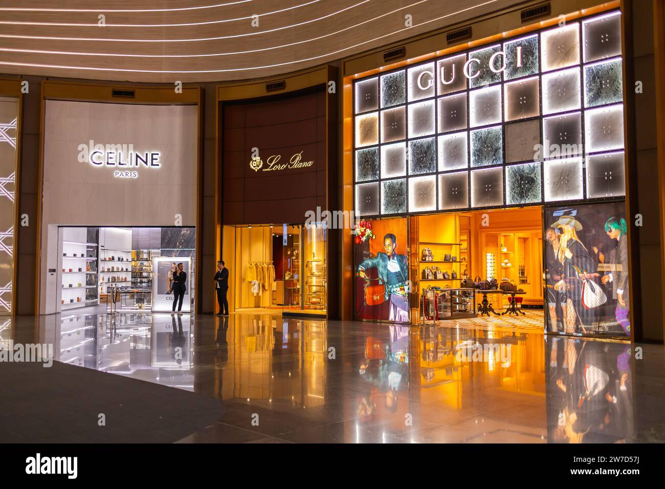 ISTANBUL, TURKEY - August 09, 2022: A view of duty free shops and ...