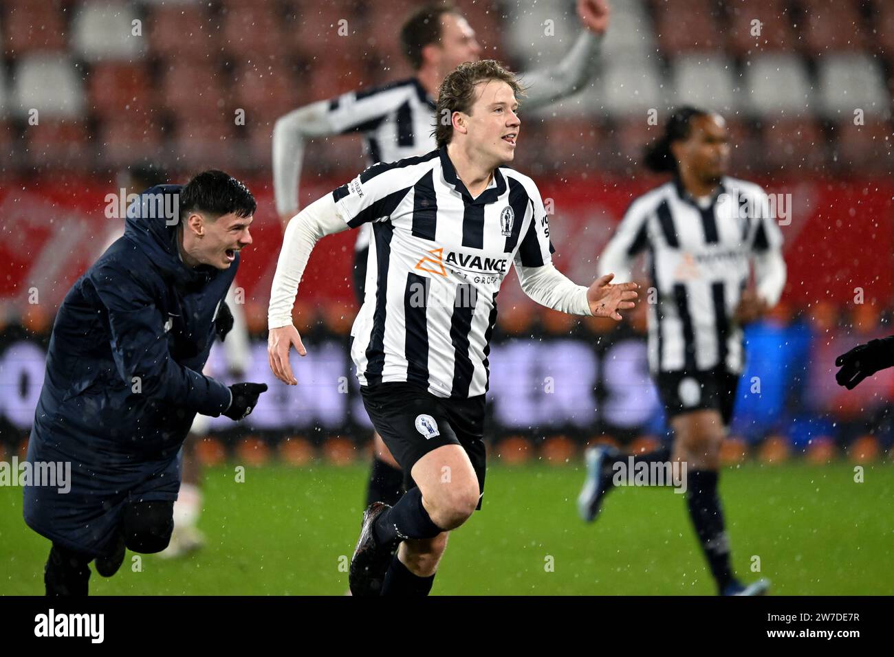 UTRECHT - Tim Pieters of USV Hercules celebrates the 1-0 during the 2nd ...