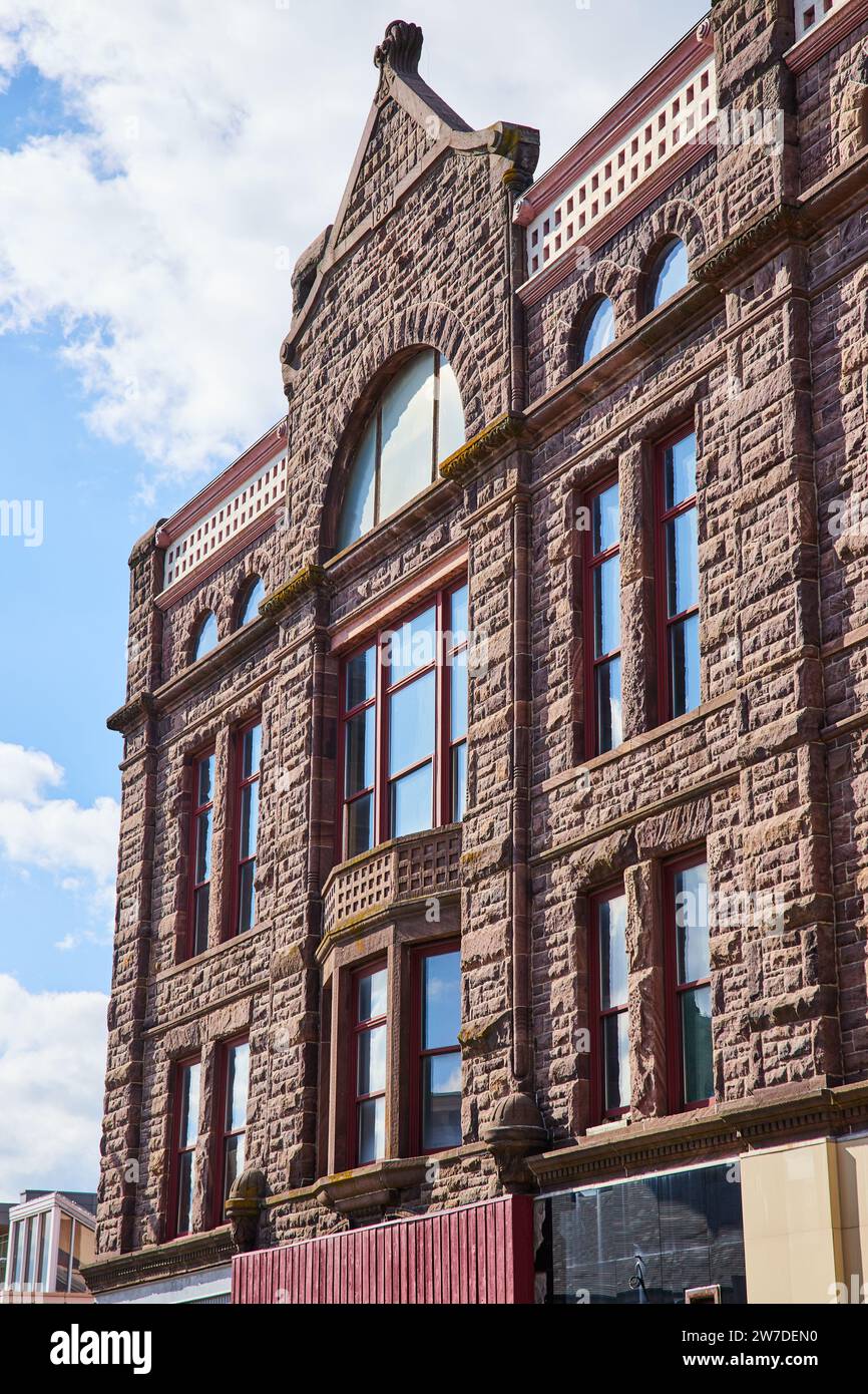 Victorian Architecture with Arched Windows, Muncie - Street View Stock ...