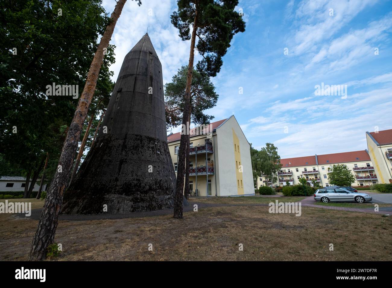 13.08.2022, Germany, Zossen, Brandenburg - Spitzbunker (air raid ...
