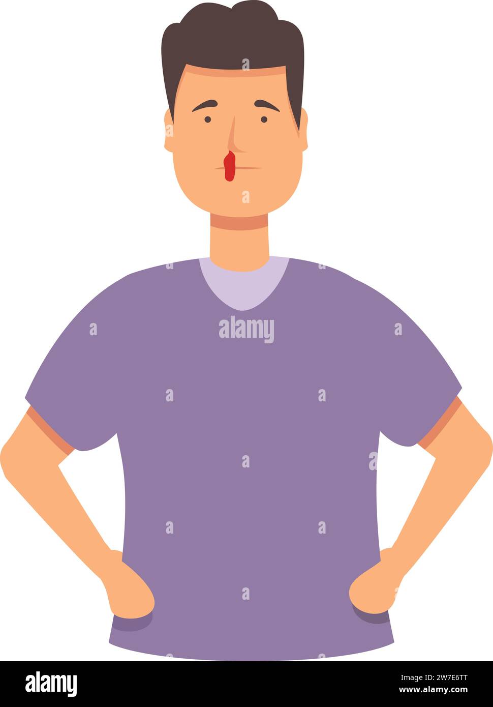 Face nose problem icon cartoon vector. Blood bleeding. Nasal disease ...