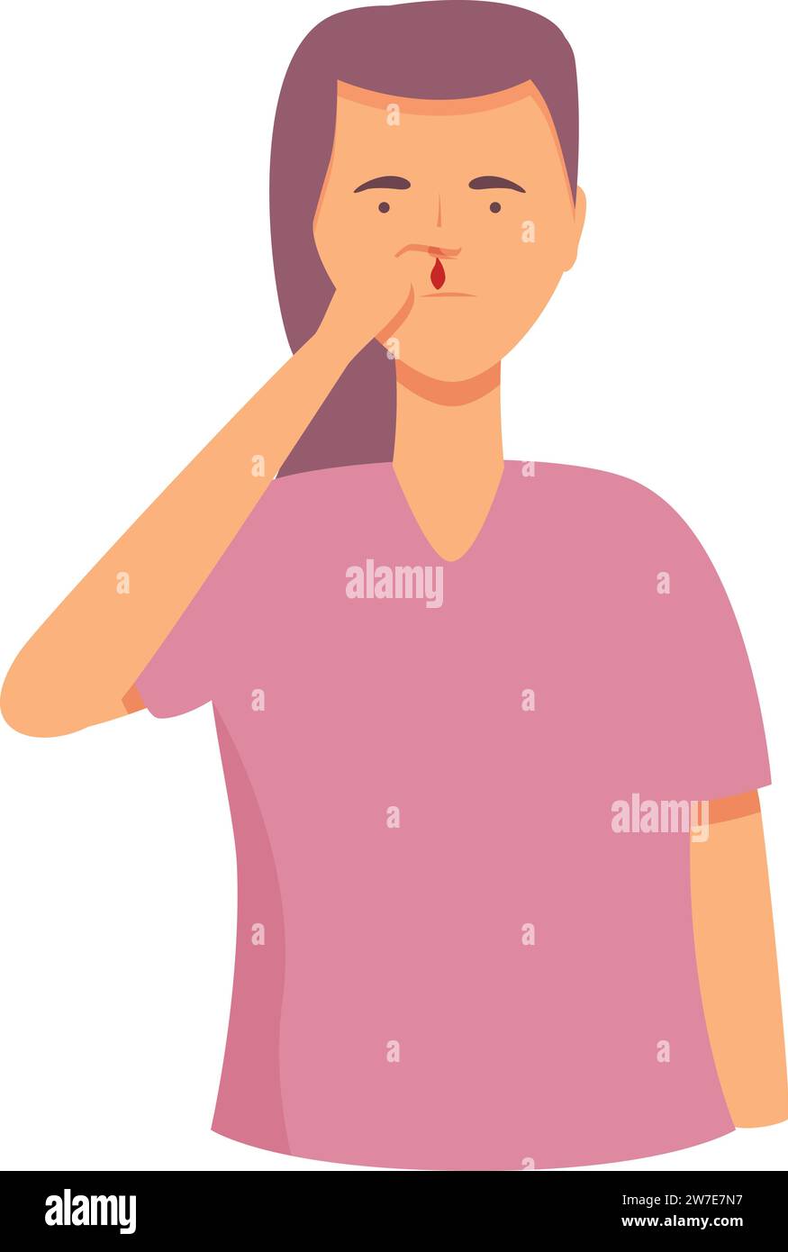 Patient nosebleed icon cartoon vector. Vital fluid. Face head patient Stock Vector Image & Art ...