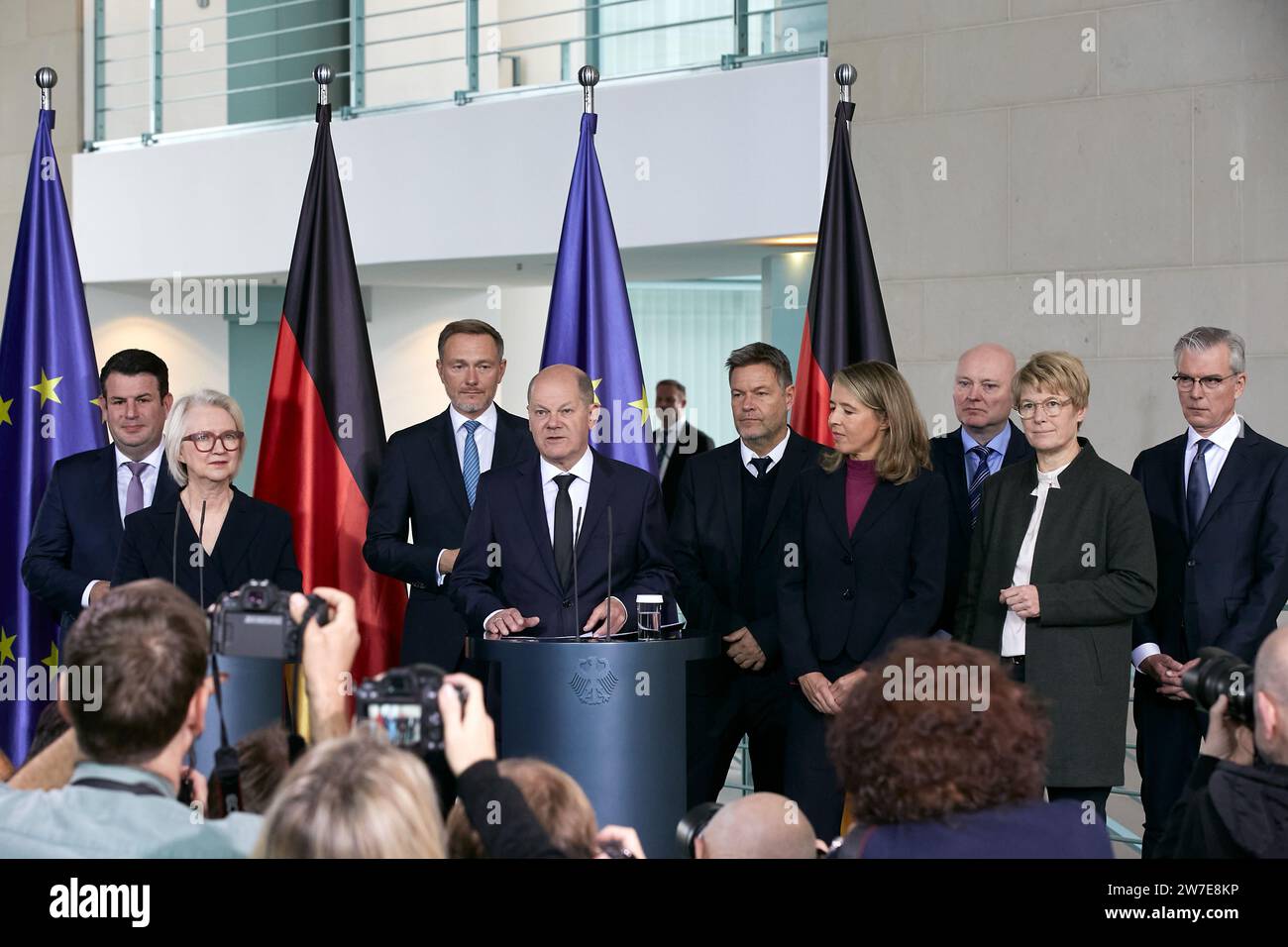 08.11.2023, Germany, Berlin, Berlin - Press conference on the occasion ...