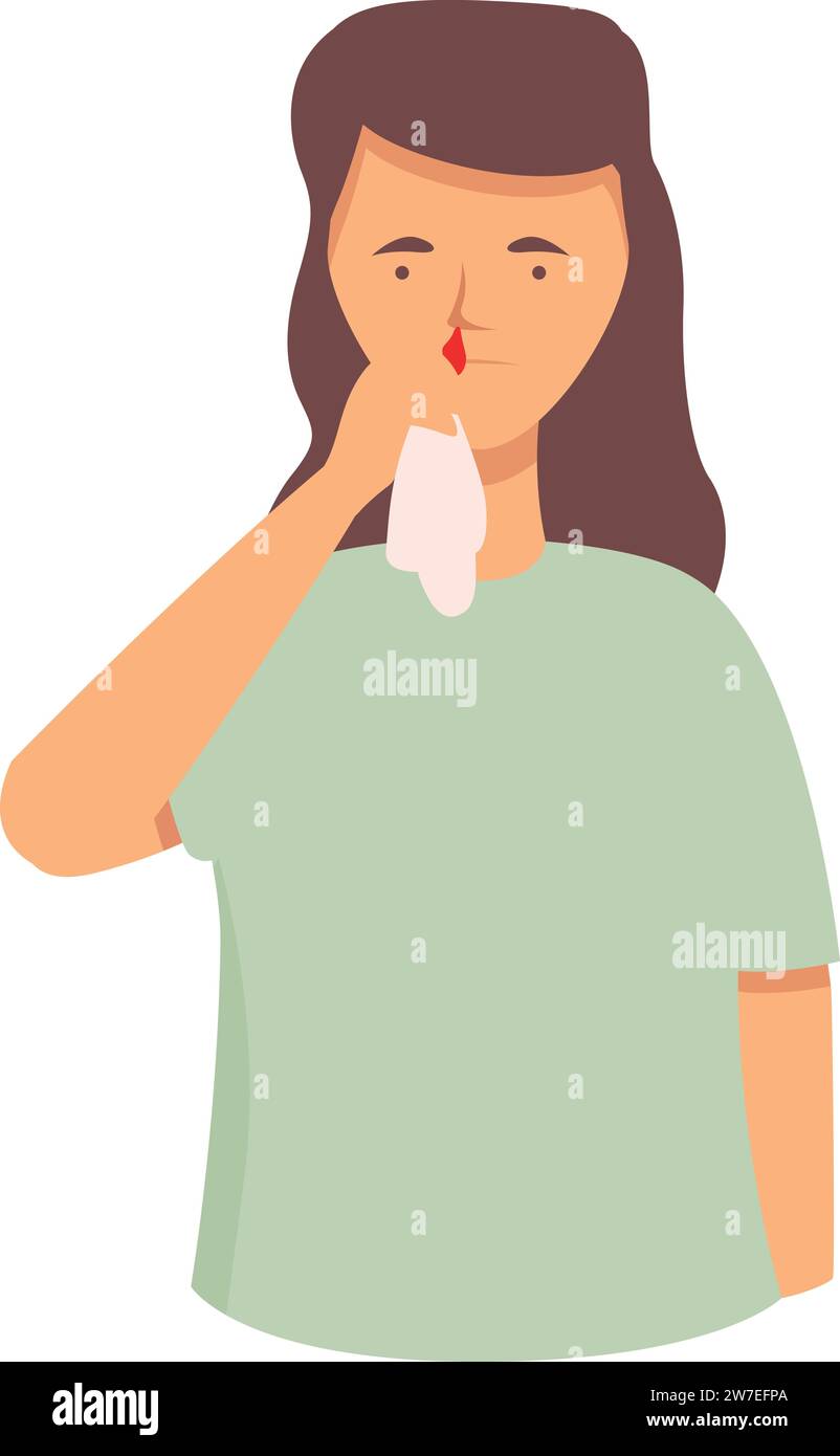 Aid nose problem icon cartoon vector. Nose bleeding. Pain patient Stock Vector Image & Art - Alamy