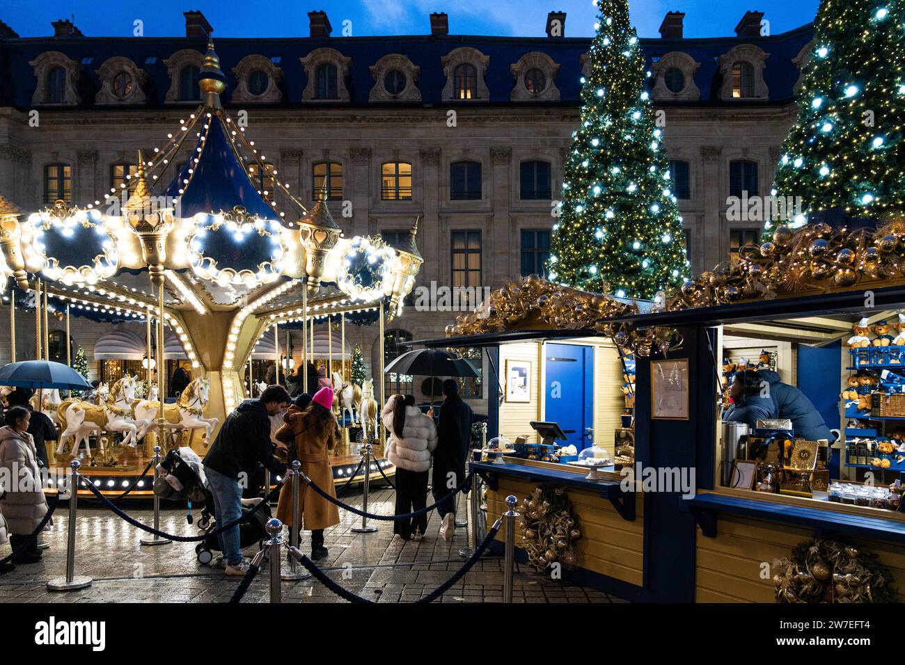 Paris, France. 21st Dec, 2023. The Ritz Paris Christmas Chalet returns ...