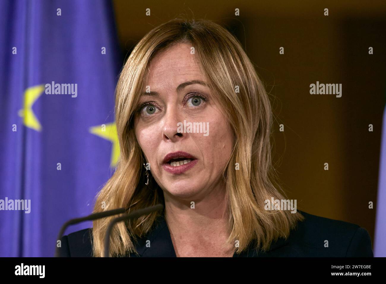 Giorgia meloni italian flag hi-res stock photography and images - Alamy