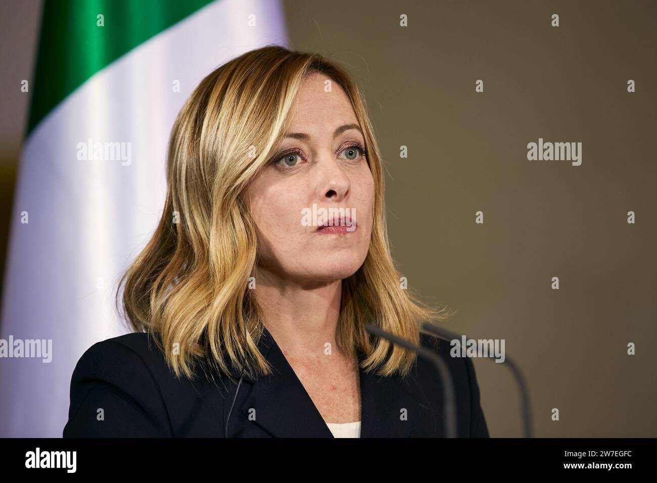 Giorgia meloni italian flag hi-res stock photography and images - Alamy