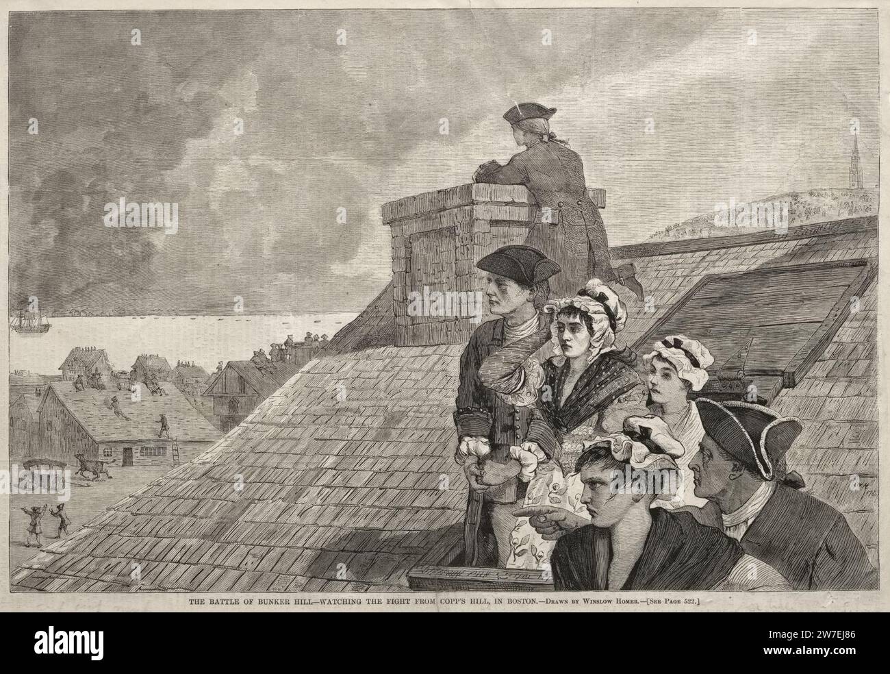 Winslow Homer (American, 1836-1910) - The Battle of Bunker Hill ...