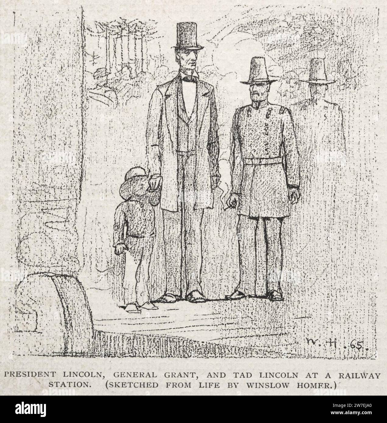 Winslow Homer (American, 1836-1910) - President Lincoln, General Grant ...