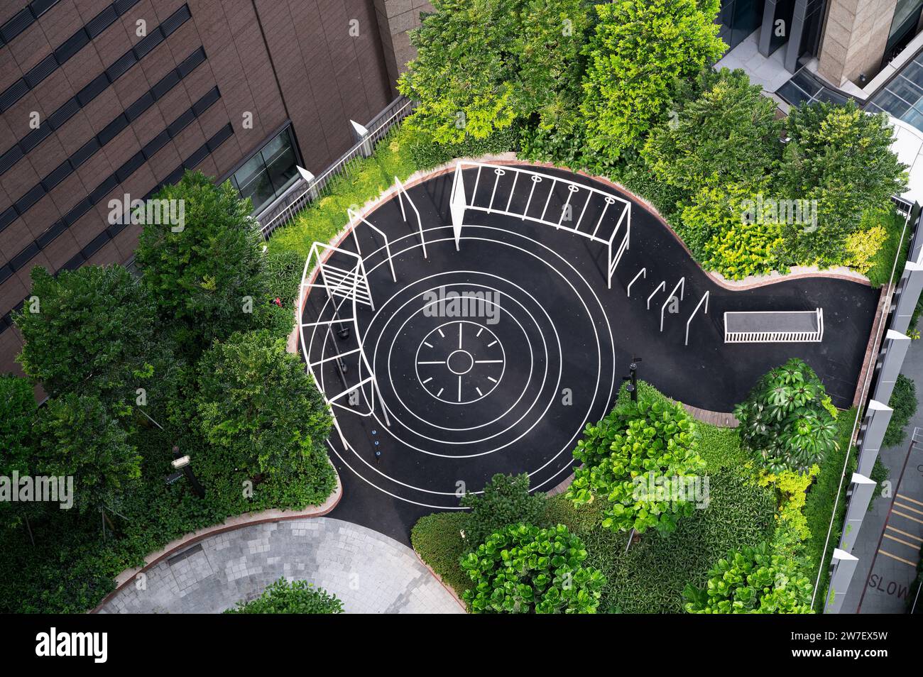 01.08.2023, Singapore, Singapur, - View from the Green Oasis viewing ...