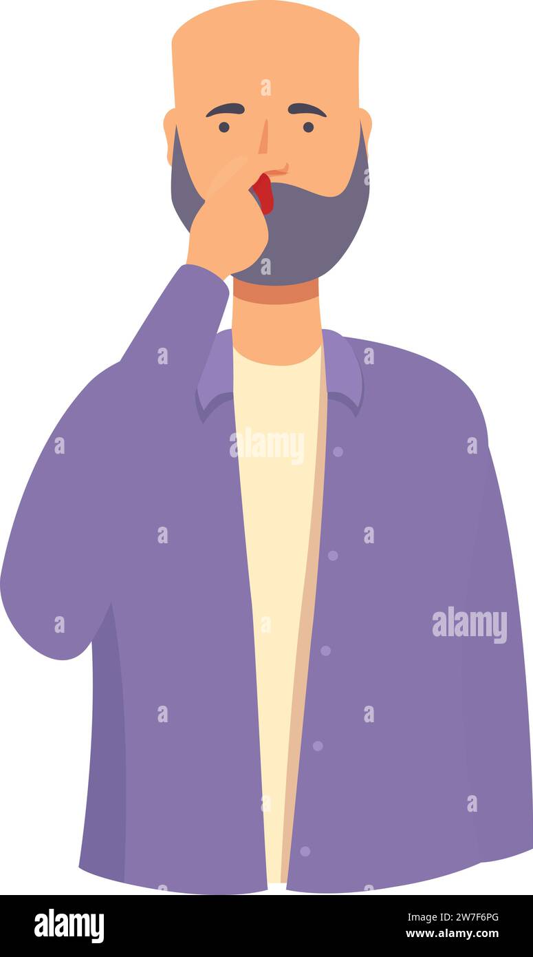 Nosebleed bald man icon cartoon vector. Pain head. Nose sad Stock Vector Image & Art - Alamy