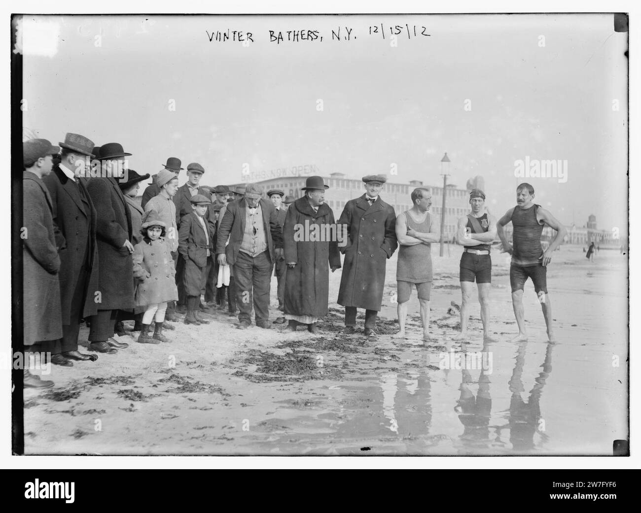 Winter Bathers, N.Y Stock Photo - Alamy