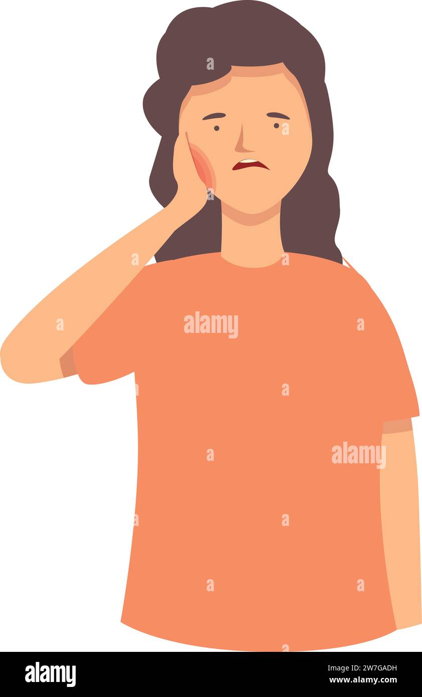 Oral dental problem icon cartoon vector. Cheek sick. Injury toothache ...