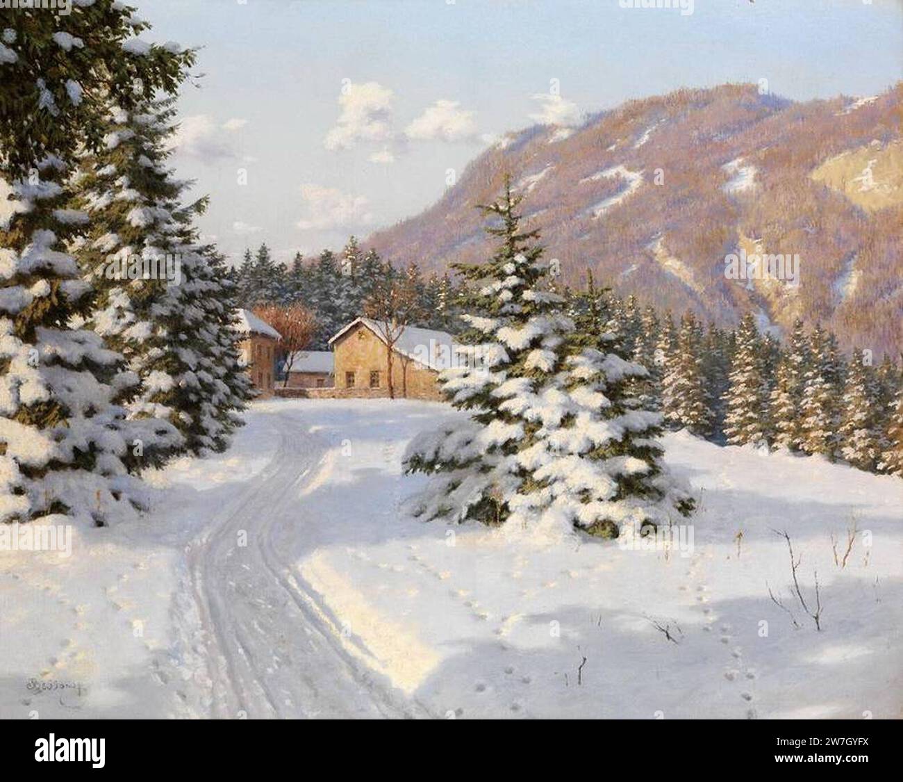 Winter Landscape 2 Boris Bessonov Stock Photo - Alamy