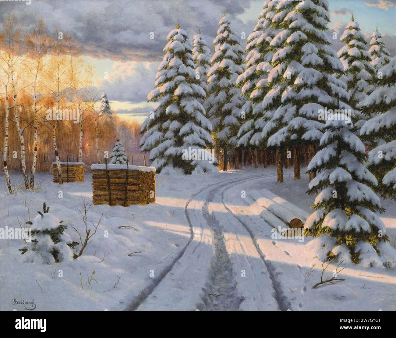 Winter Landscape Boris Bessonov Stock Photo - Alamy