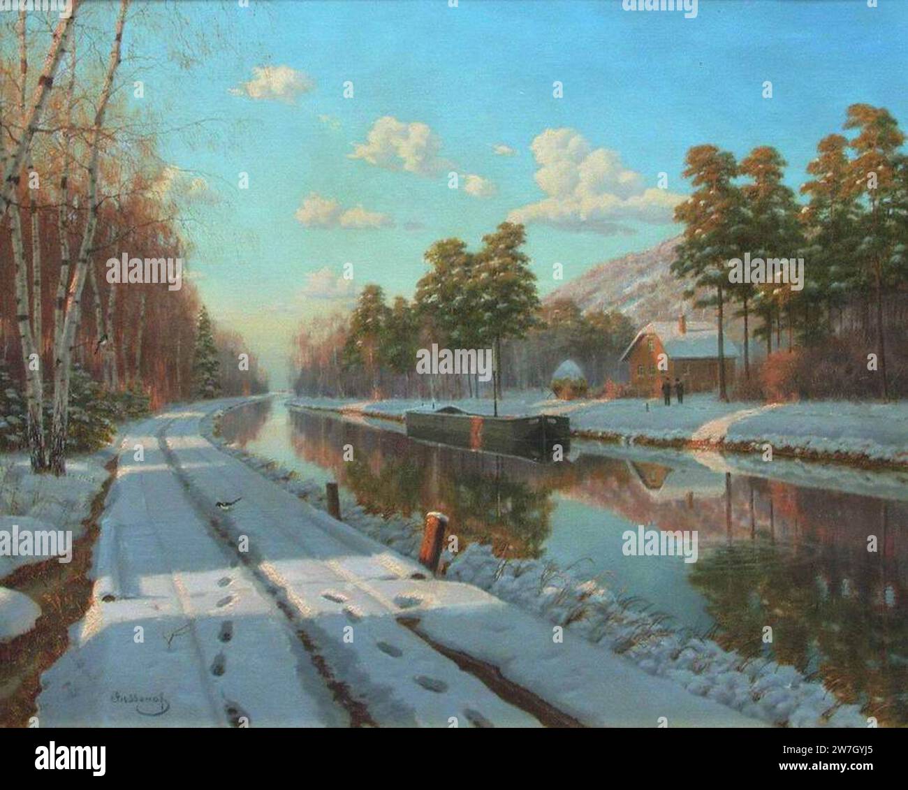 Winter Landscape 3 Boris Bessonov Stock Photo - Alamy