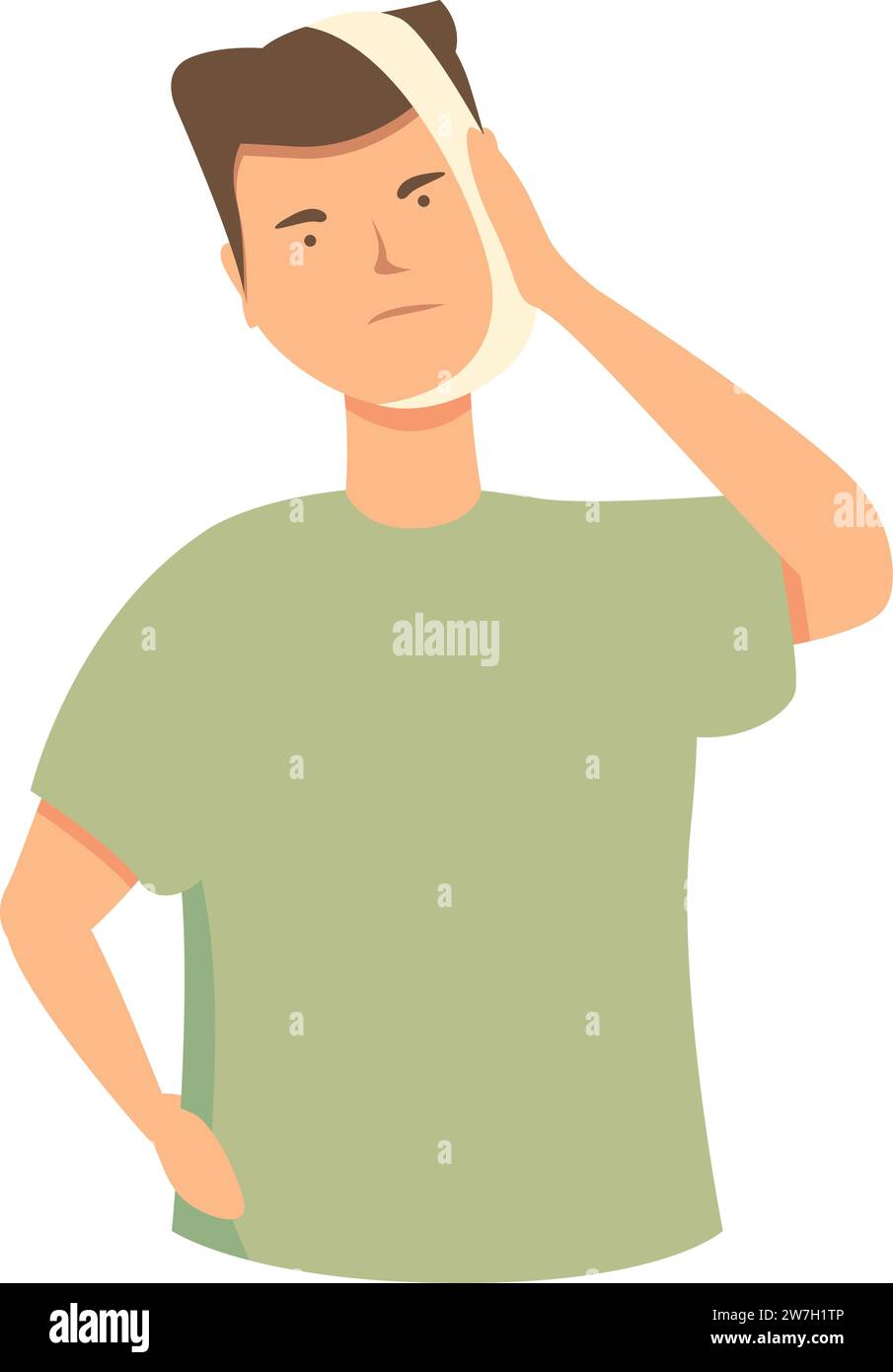 Face oral problem icon cartoon vector. Dental caries. Mouth toothache ...