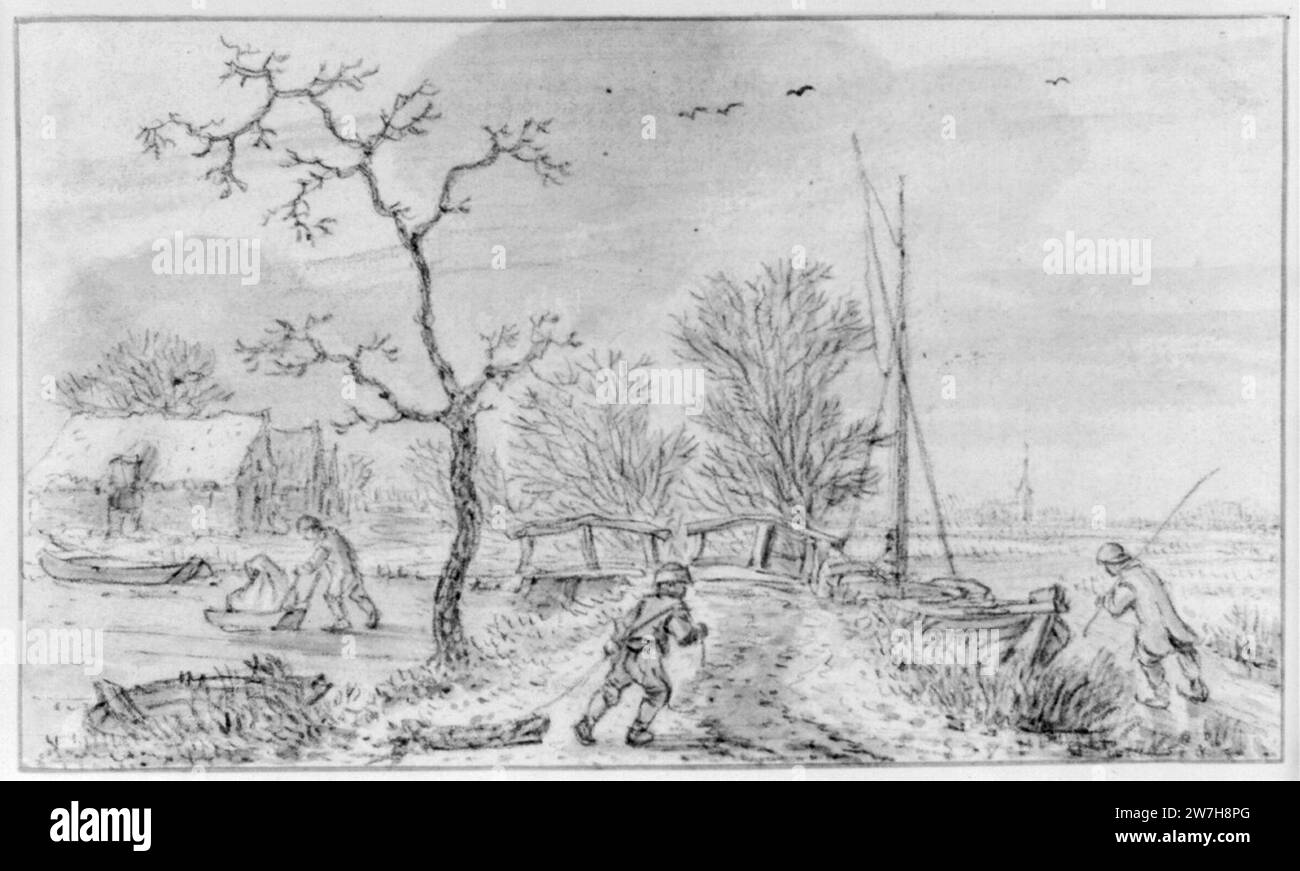 Winter figures Black and White Stock Photos & Images - Alamy