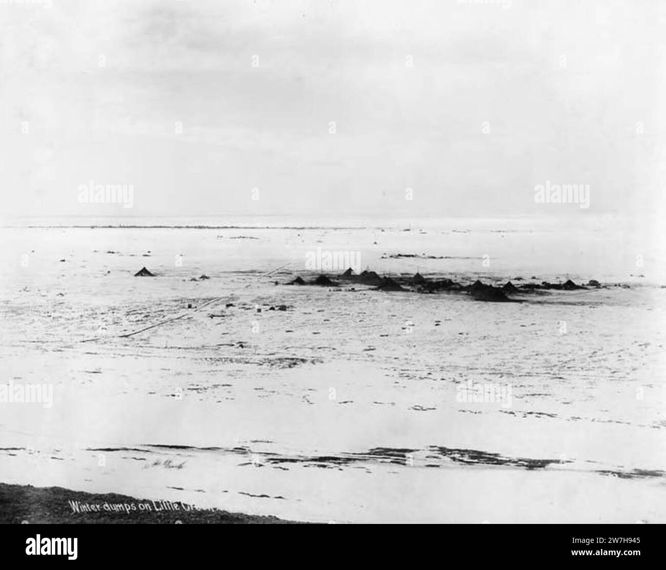 Winter mining dumps on Little Creek near Nome, Alaska, April 22, 1906 ...