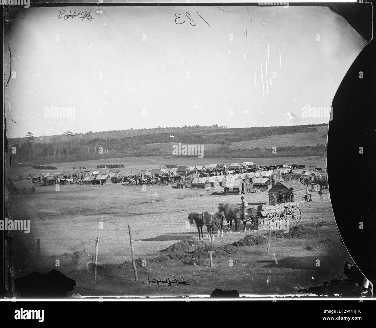 Winter quarters of Cavalry, at Fair Oaks Stock Photo - Alamy