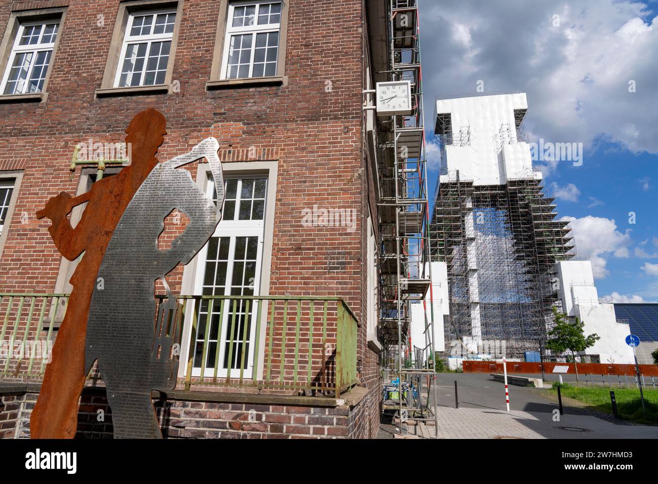 Dinslaken site of the former Lohberg colliery, the double trestle ...