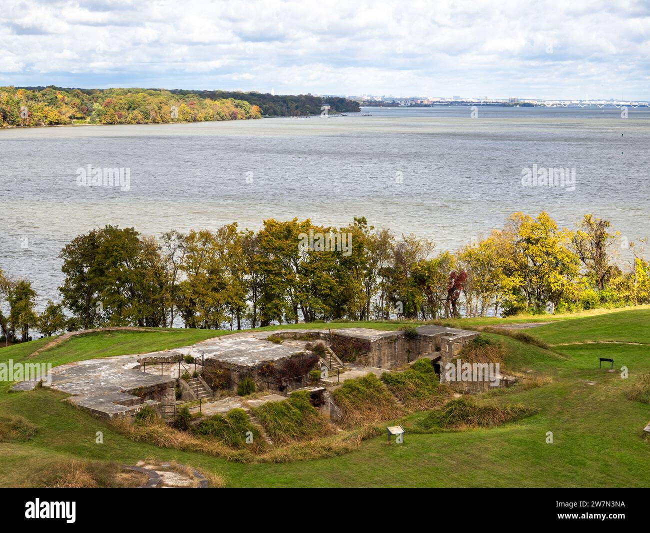 From Fort Washington's elevated ramparts, behold the picturesque vista ...