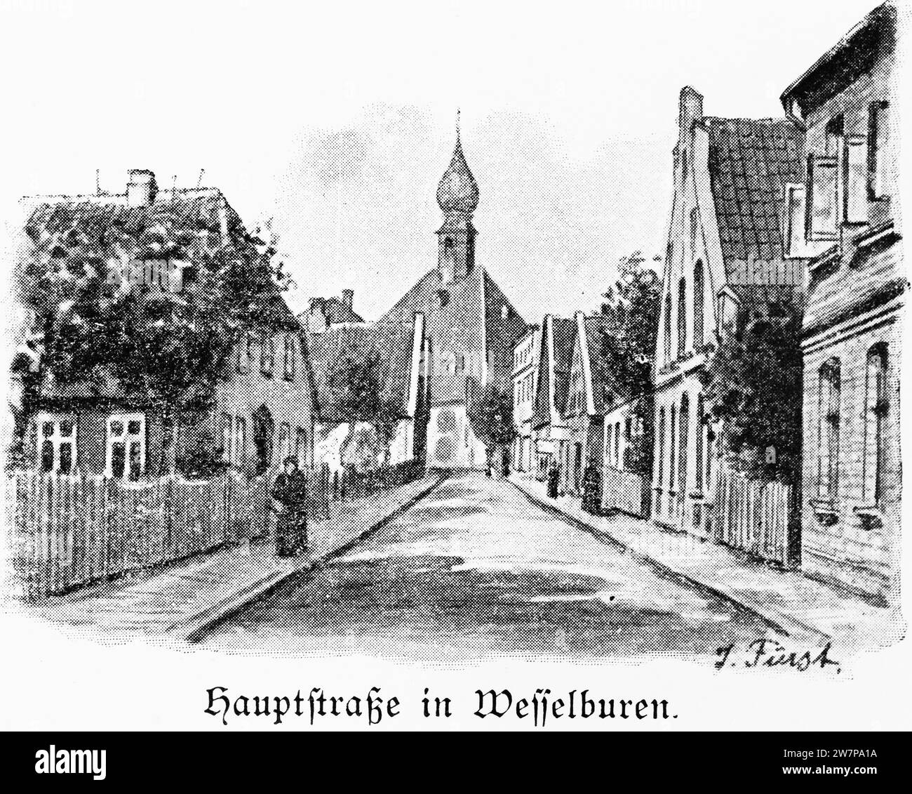 Small town buildings houses in Black and White Stock Photos & Images ...