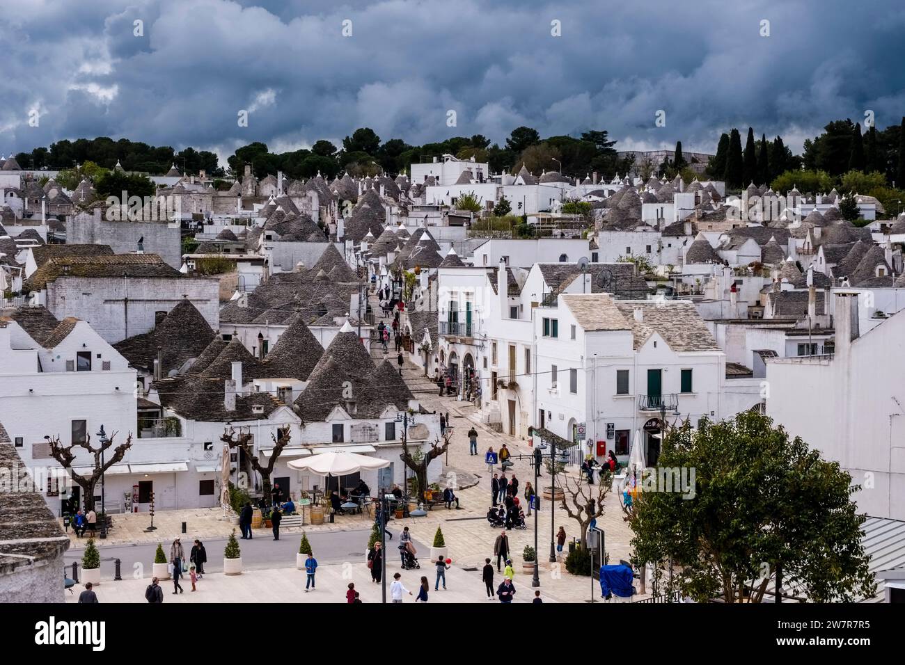 Alberobello is famous for its Trulli, the traditional cone-shaped stone ...